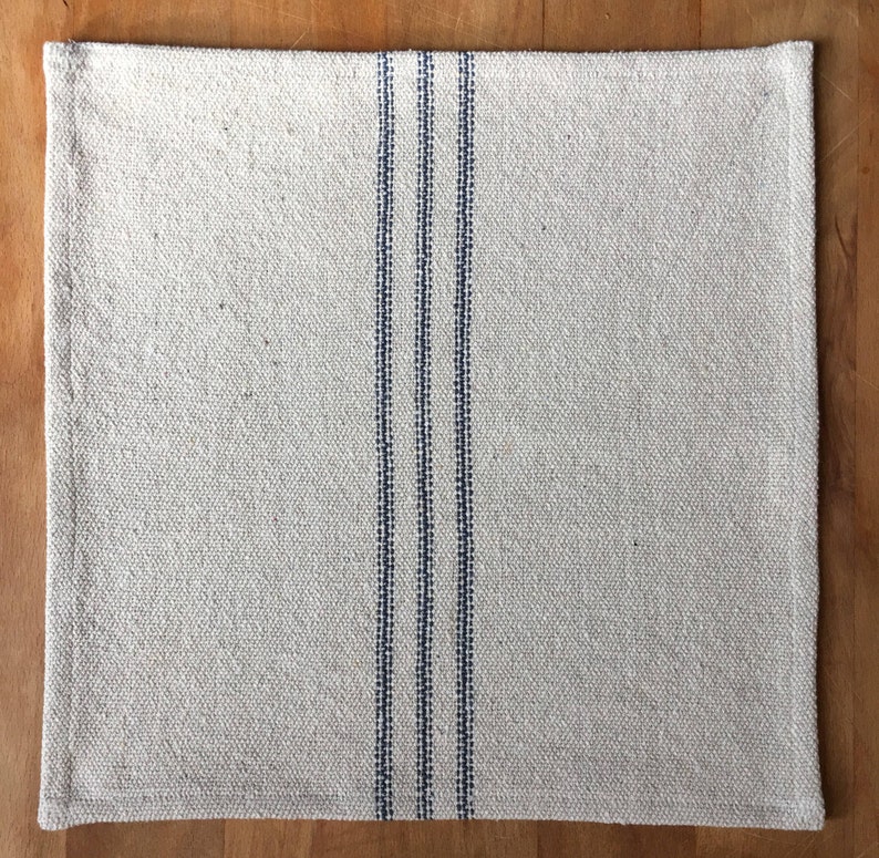 Grain Sack Blue Stripes Kitchen Washcloth Wash Cloth Grain - Etsy