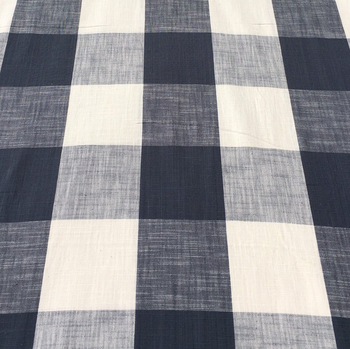 Buffalo Check Fabric Gray & Cream by the Yard Plaid Fabric - Etsy