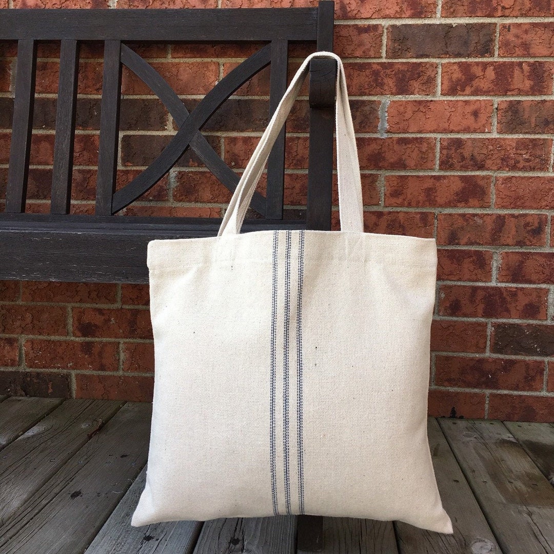 Tote Bag Grain Sack Fabric Vintage Inspired Feed Sack Bag Flour Sack ...