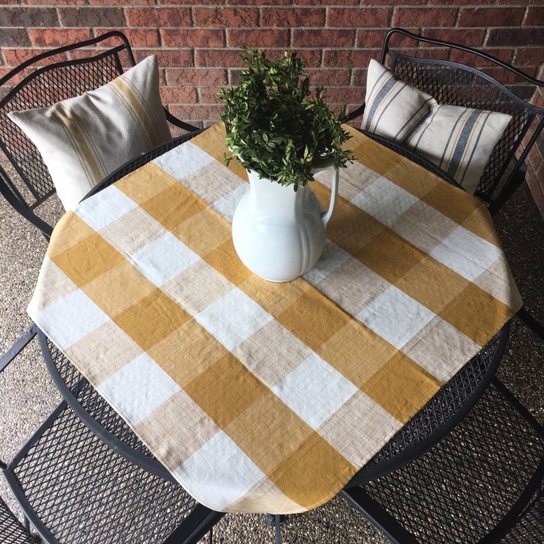 Large Buffalo Check Table Throw - Etsy