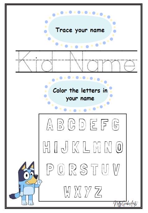 Customisable Name Tracing Worksheet Canva Editable Worksheets Template ...