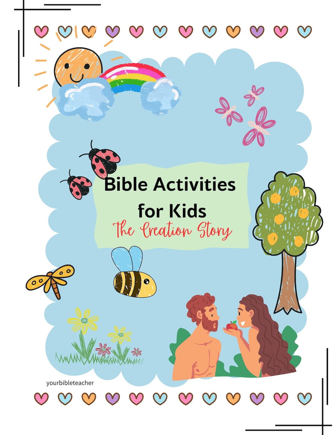 Genesis, Bible Activity Sheets, Worksheets for Preschool, Christian ...