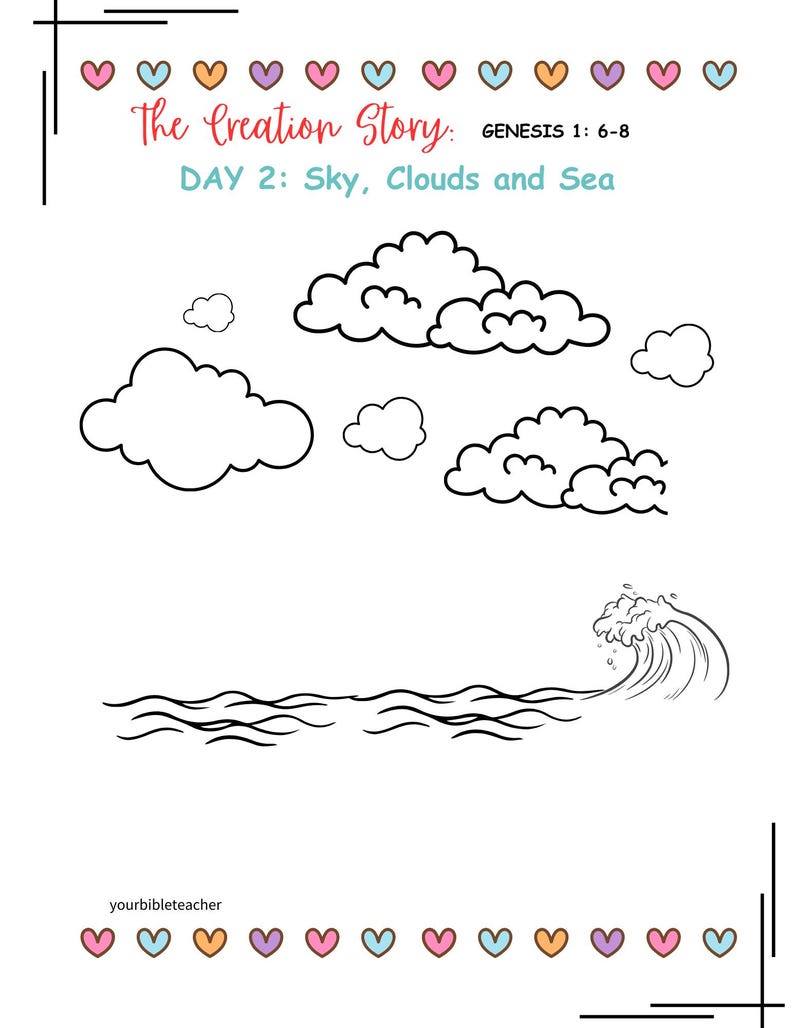 Genesis, Bible Activity Sheets, Worksheets for Preschool, Christian ...