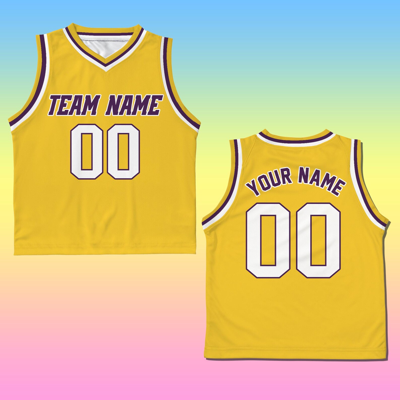 Customizable Basketball Jersey Team Name Number, Custom Adult Kid Youth ...