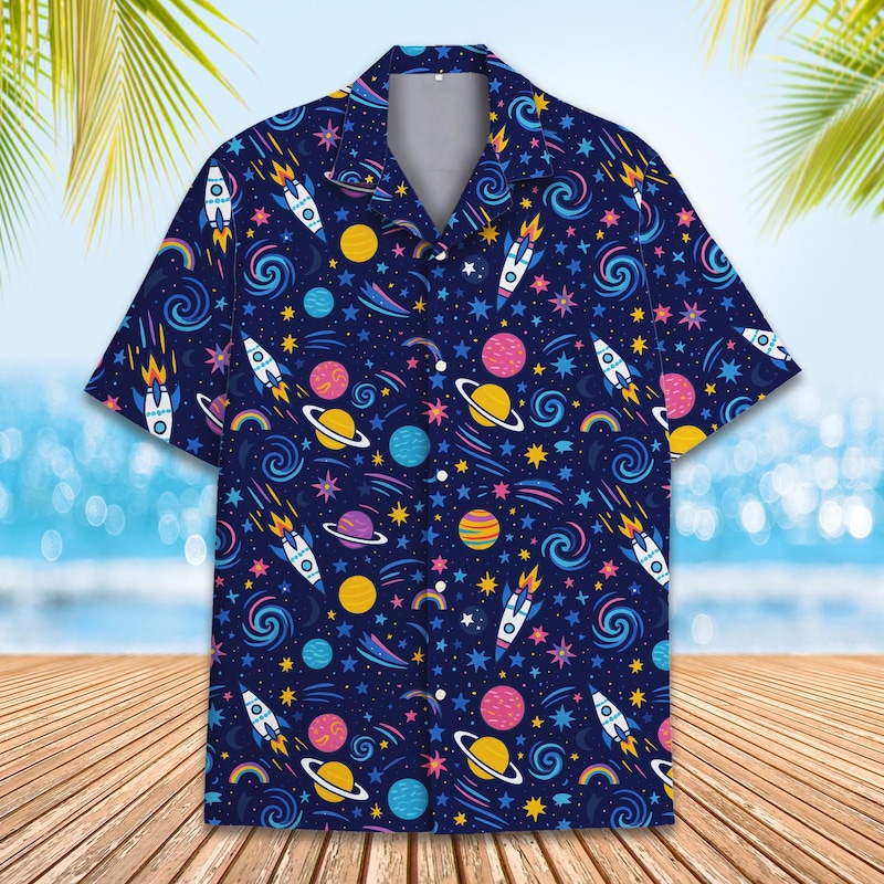Astronomy Hawaiian Shirt - Etsy UK