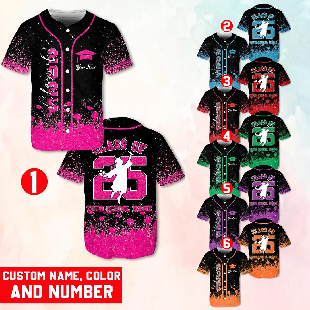 Custom Class of 2025 Baseball Jersey, Personalized Senior 2025 Graduate ...