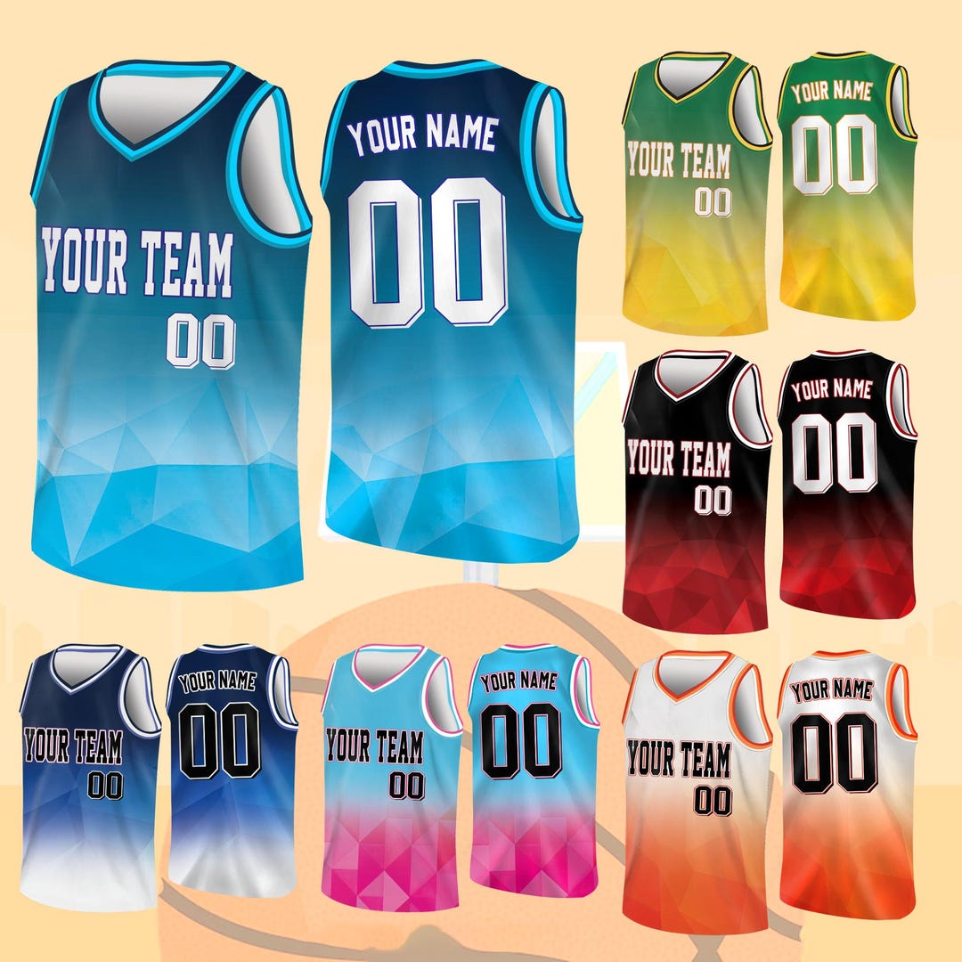 Customizable Basketball Jersey With Team Name & Number Adult Kid Youth ...