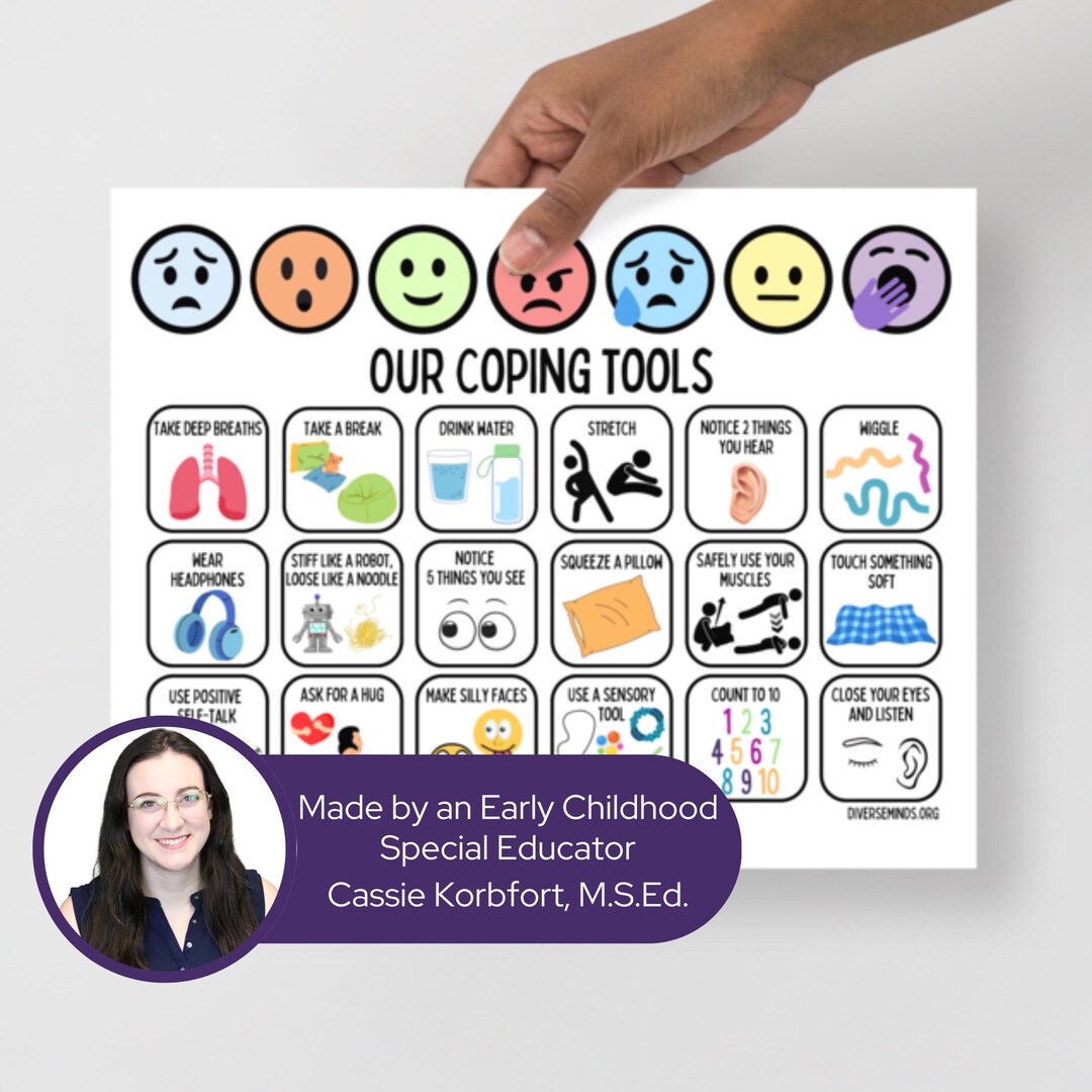 Coping Tools Poster - Visual for Emotional Regulation Skills - Etsy