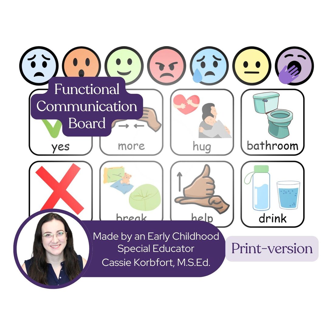 Communication Board Essentials Visual - Etsy