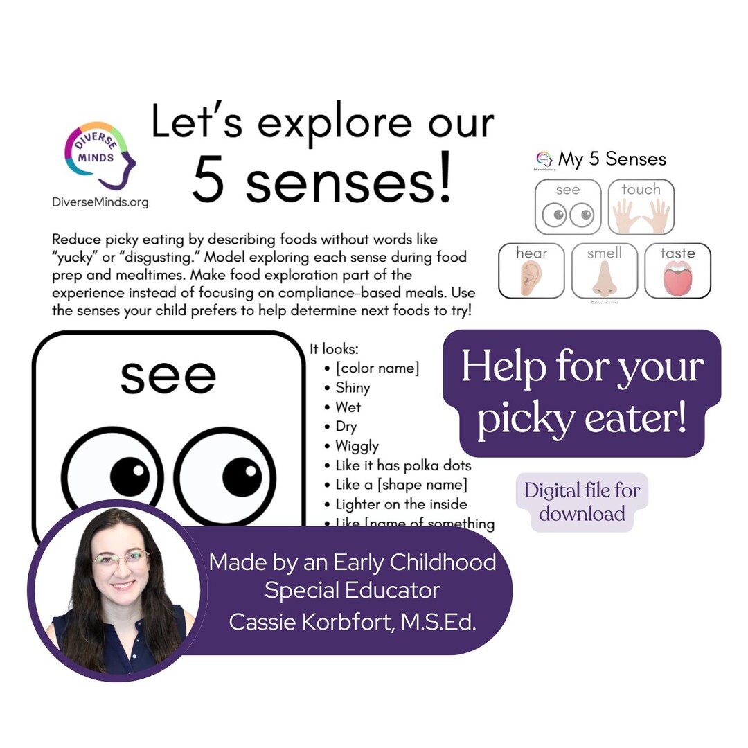 5 Senses Visual and Feeding Advice Bundle - Etsy