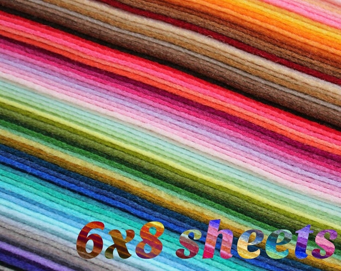 PURE Merino Wool Felt 15 6x8 Sheets - Etsy Canada