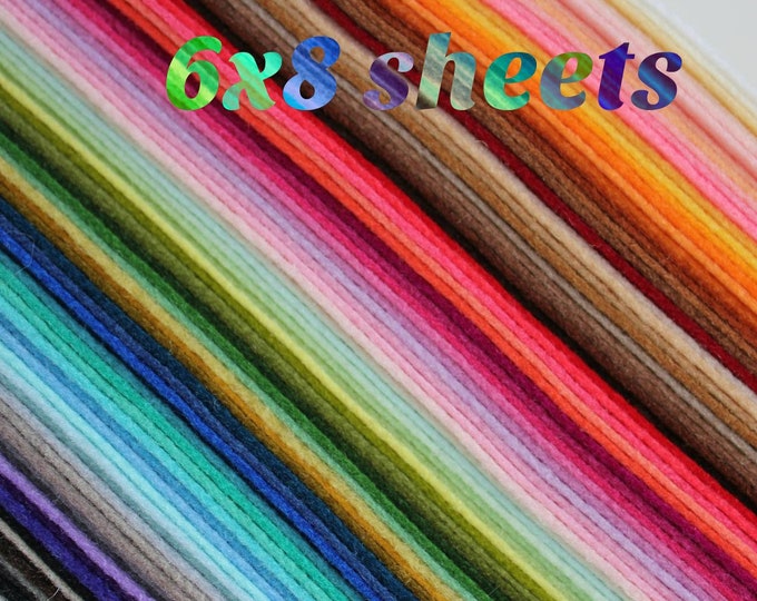 PURE Merino Wool Felt 7 6x8 Sheets - Etsy
