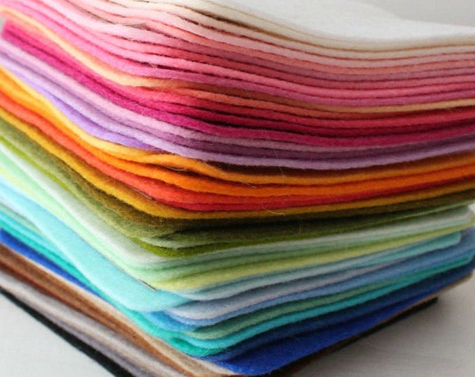 PURE Merino Wool Felt 7 8x12 Sheets - Etsy