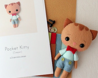 Pocket Kitty Pattern Kit - Etsy