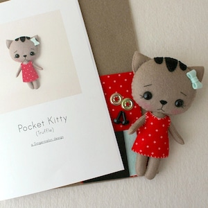 Truffle Pocket Kitty Pattern Kit - Etsy