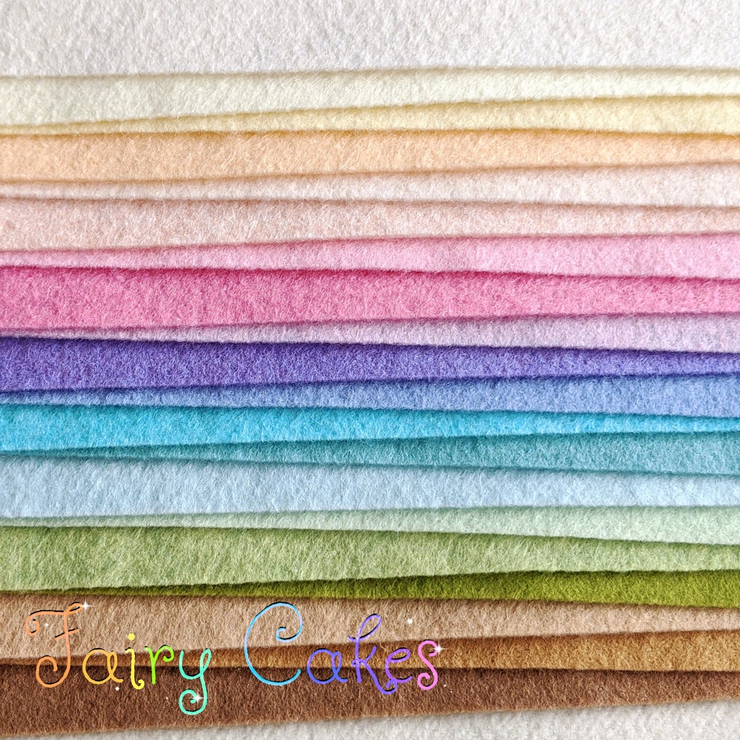 Fairy Cakes Wool Blend Felt Collection - Set of 20 6x9 Sheets - Etsy