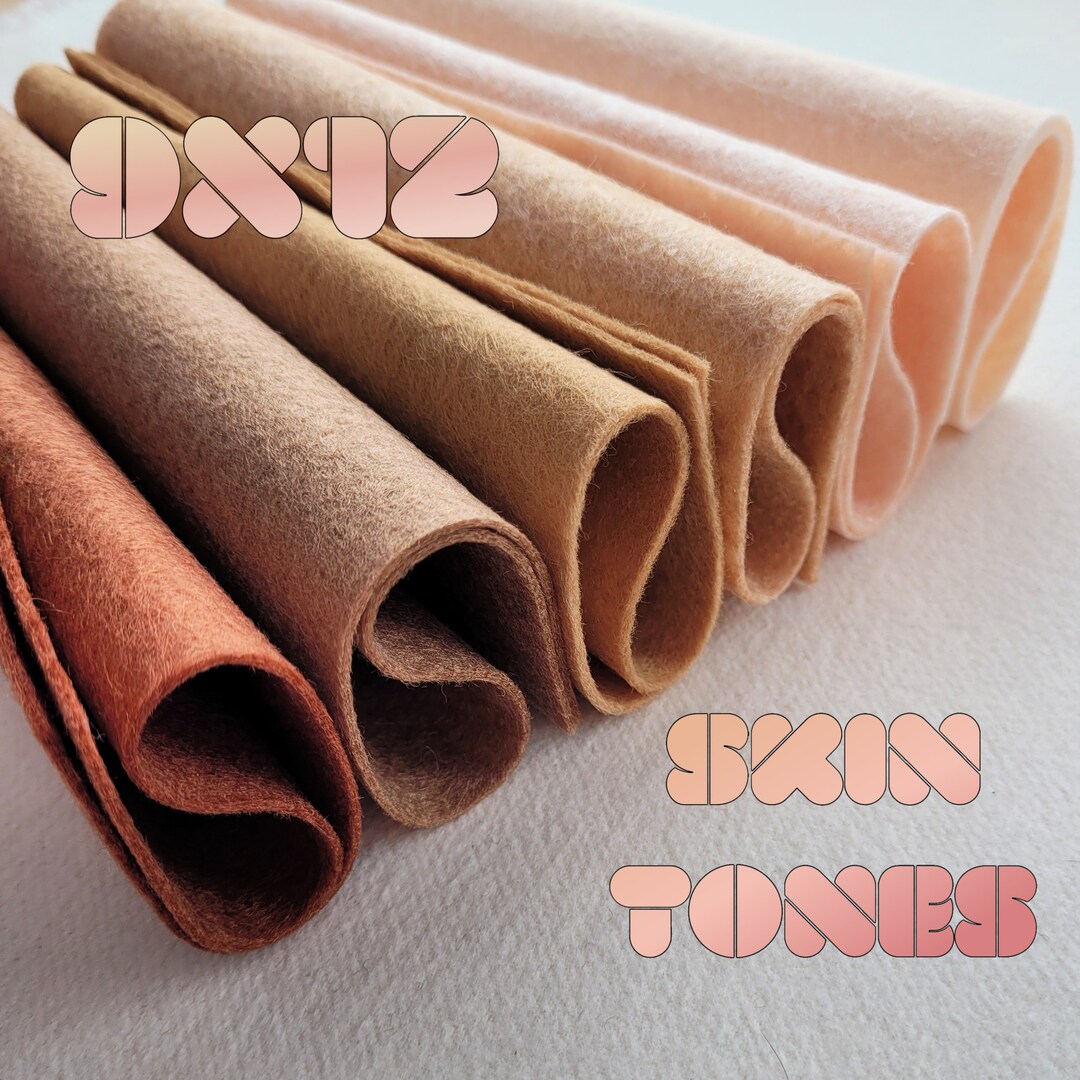 Buy Skin Tones Merino Wool Blend Felt 6 9x12 Sheets Online in India - Etsy