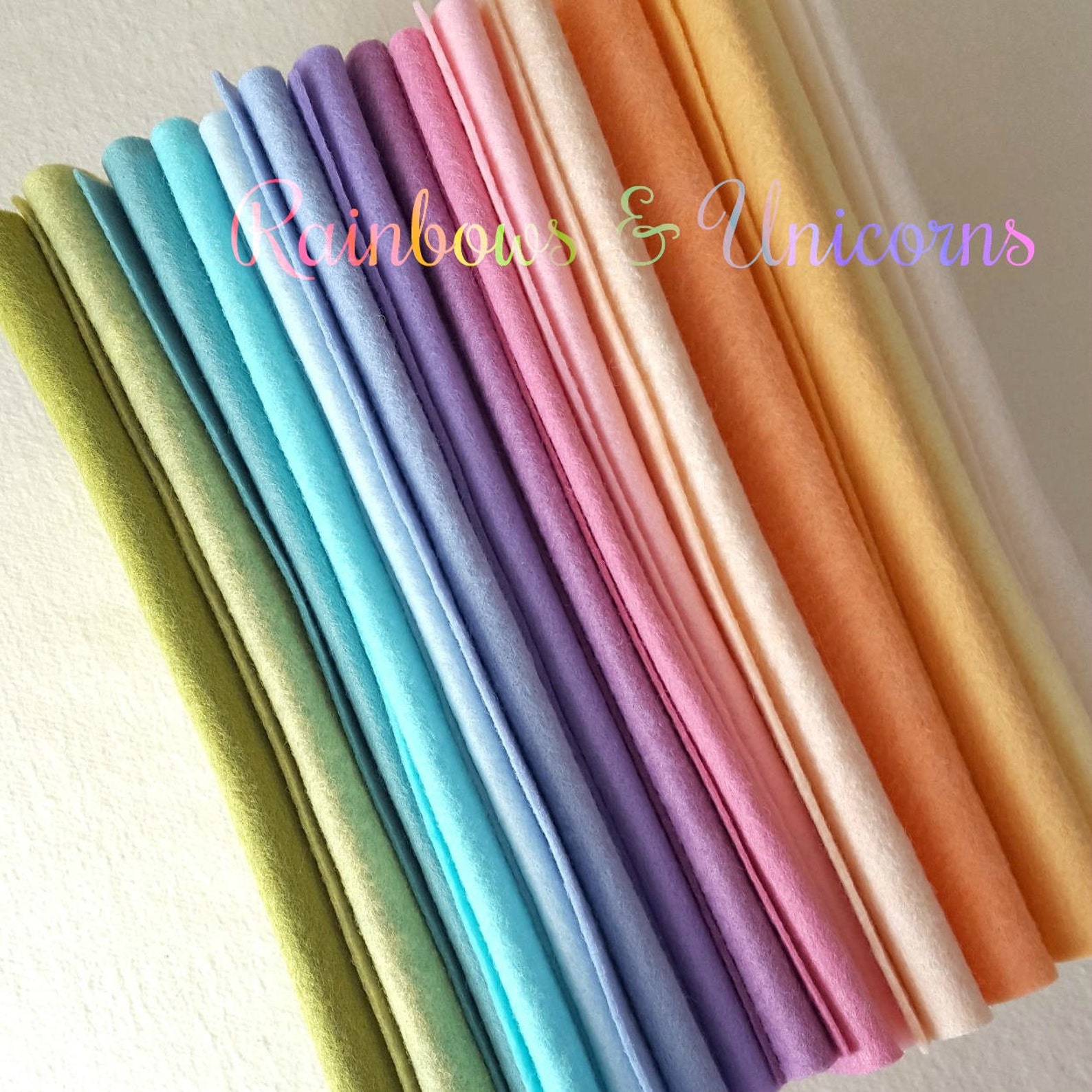 Rainbows and Unicorns Wool Blend Felt Collection 15 9x12 - Etsy