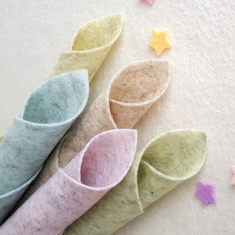 PURE Ice Cream Heather Felt 5 6x8 Sheets - Etsy
