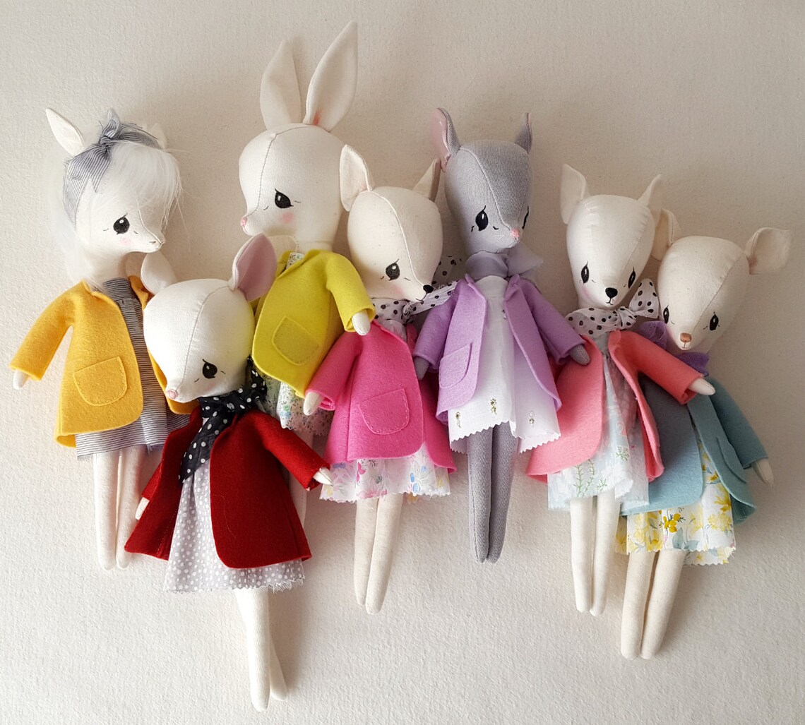 Woodland Animal Dolls PDF Pattern | Etsy