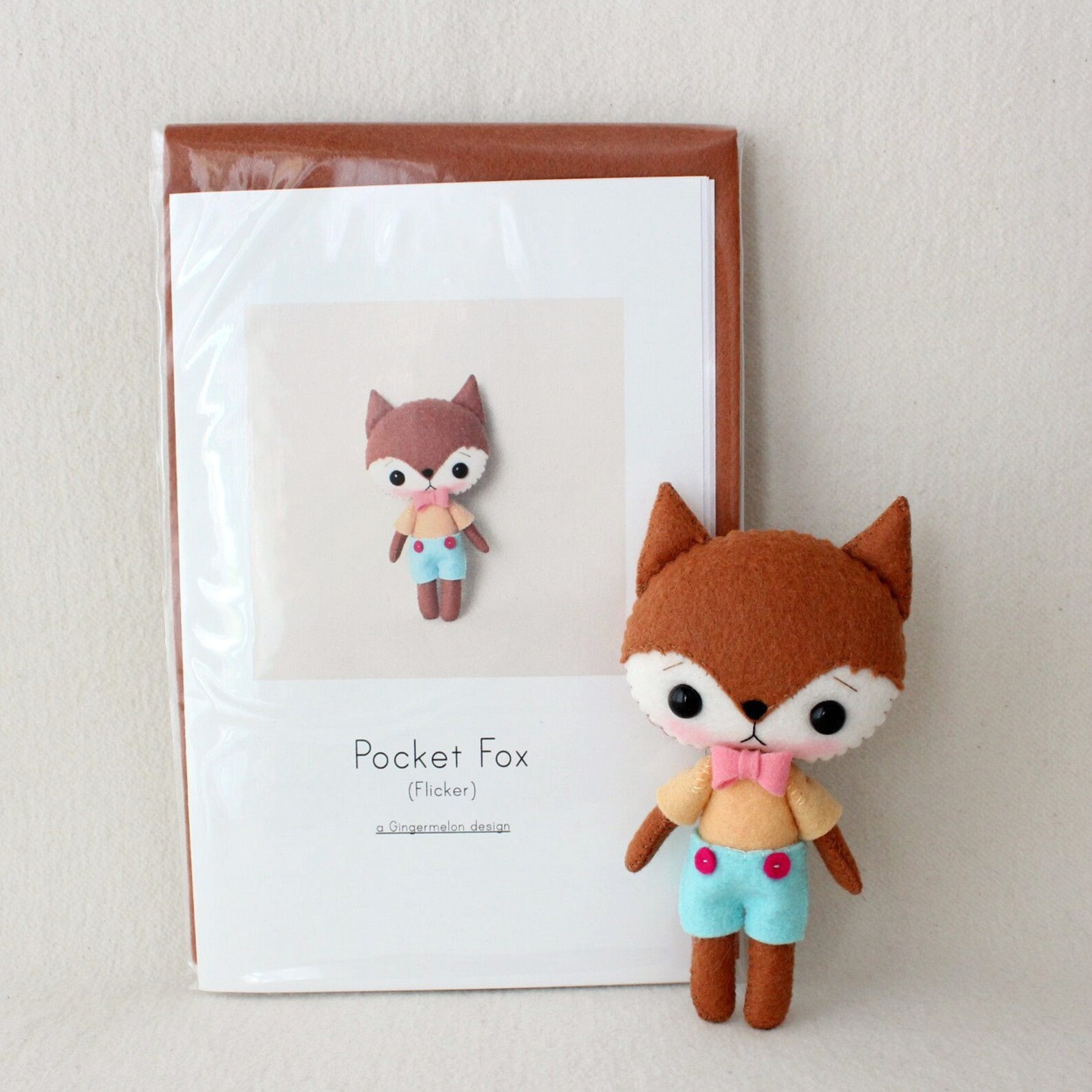 Flicker Pocket Fox Pattern Kit - Etsy