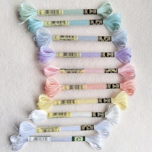 DMC Light Effects Shimmer Embroidery Thread - Pastels and Jewel Tones ...