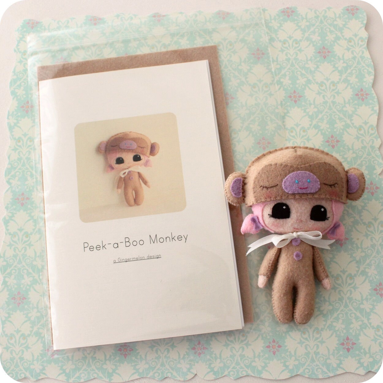 Peek-a-boo Monkey Pattern Kit - Etsy