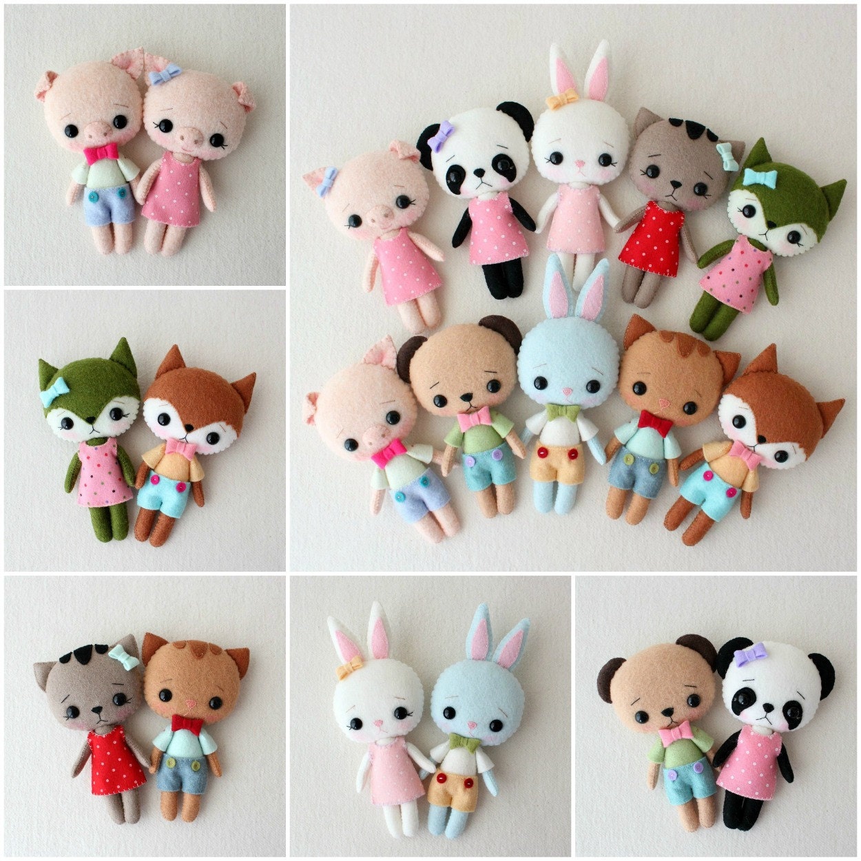 Pocket Pets pdf Pattern Complete Set of 5 | Etsy