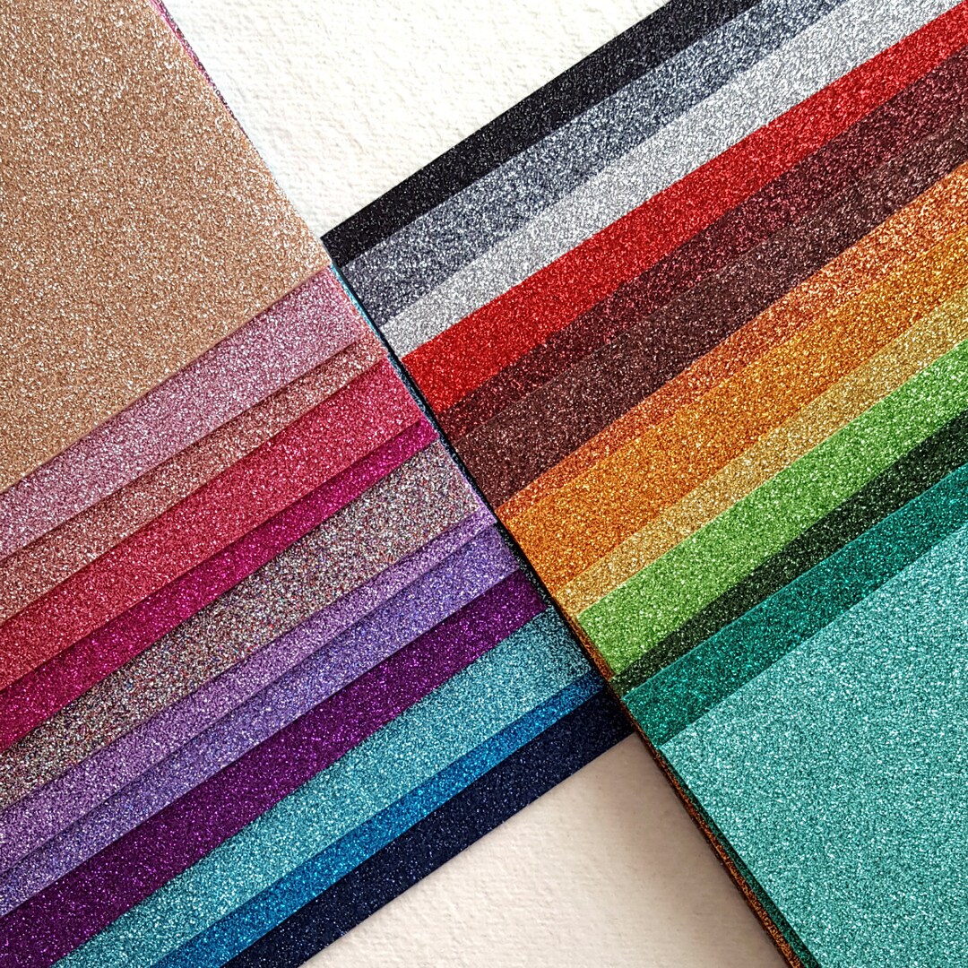 Sparkly Glitter Felt You Choose Colour/size priced per Sheet - Etsy