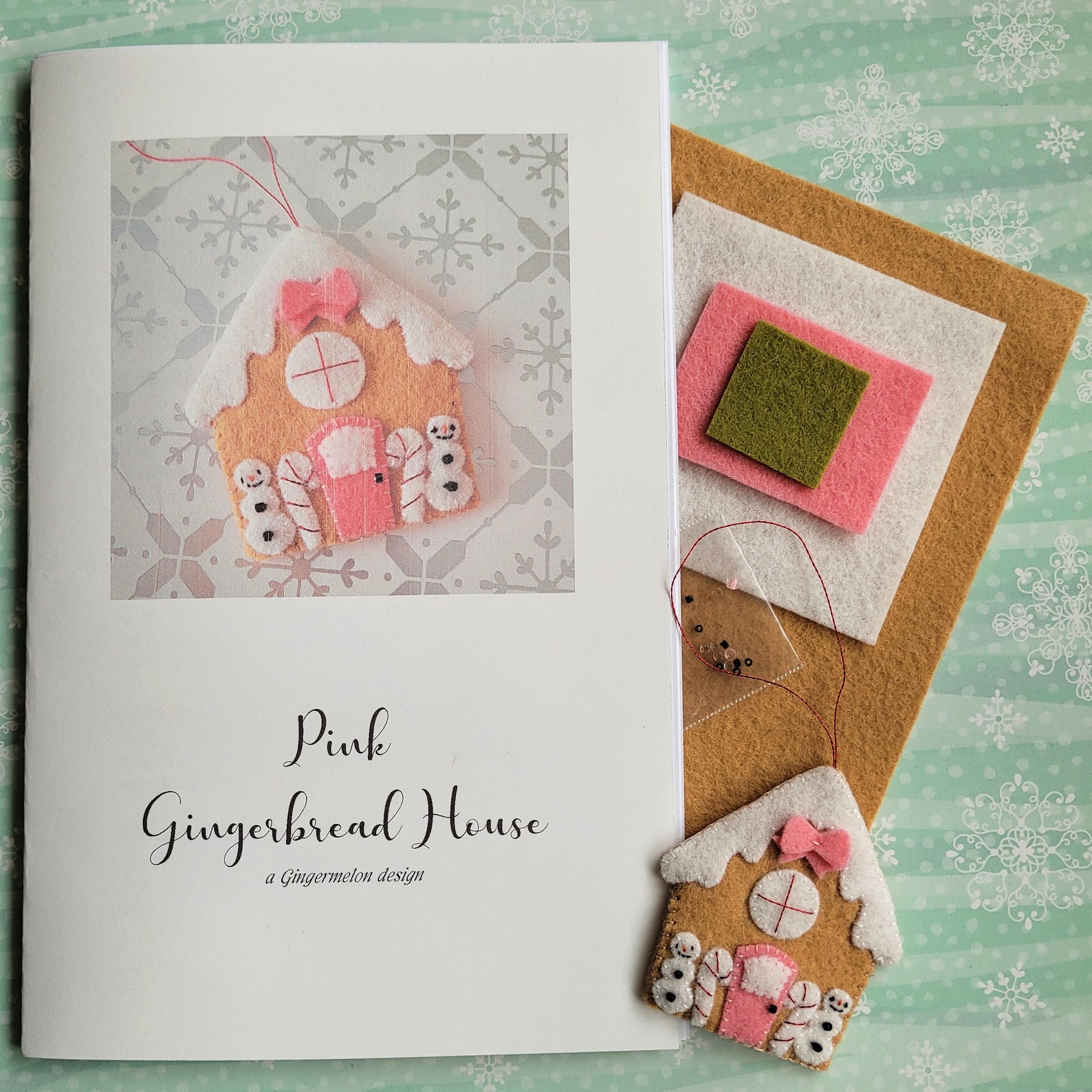 Gingerbread House Kits - Pink, Red or Blue - Etsy