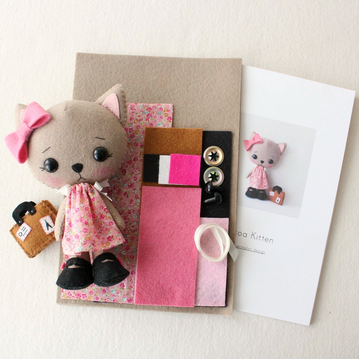 Cocoa Kitten Pattern Kit | Etsy