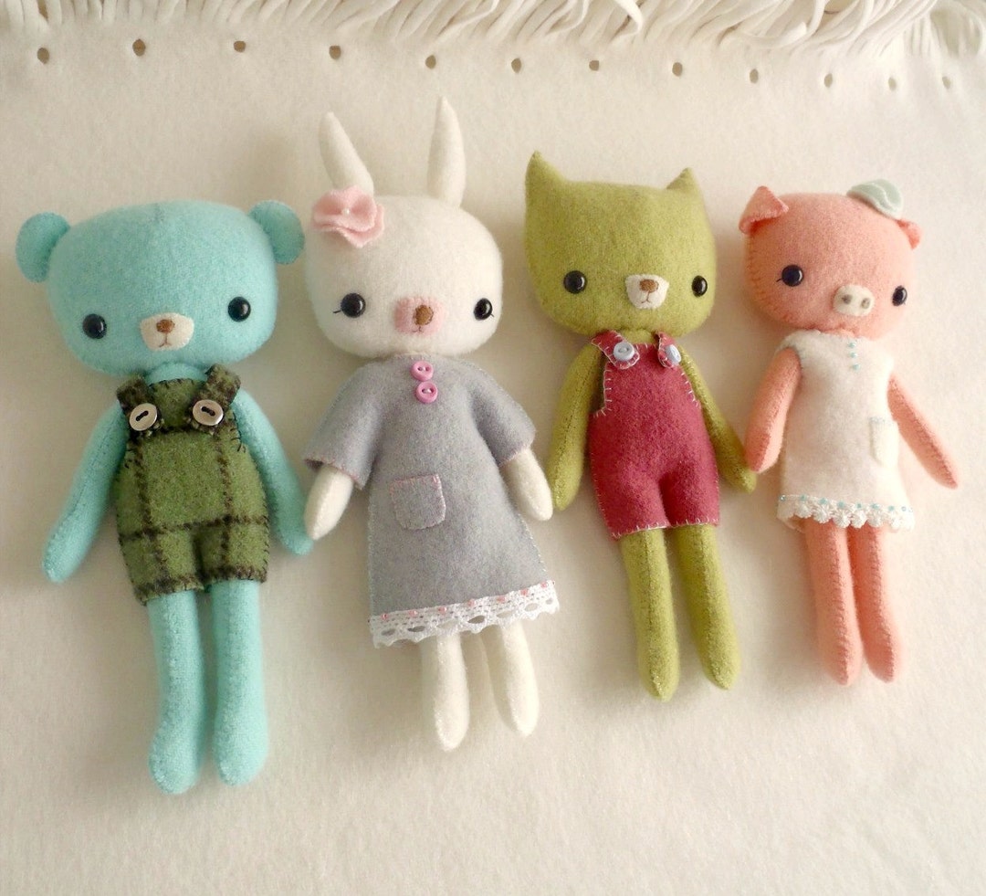 Set of Four Pocket Pals Pdf Patterns - Instant Download - Etsy