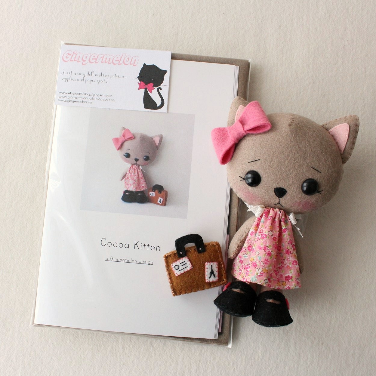 Cocoa Kitten Pattern Kit | Etsy