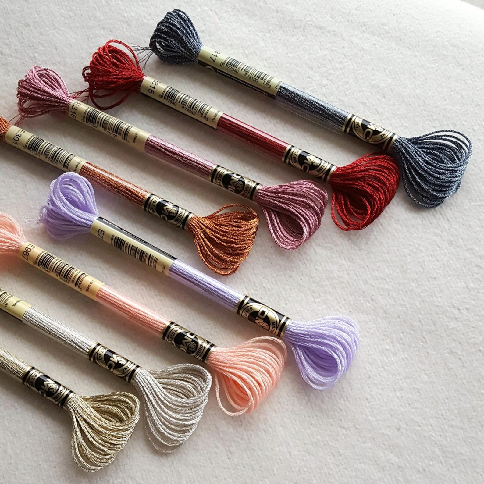 DMC Light Effects Shimmer Embroidery Thread Jewel Tones | Etsy