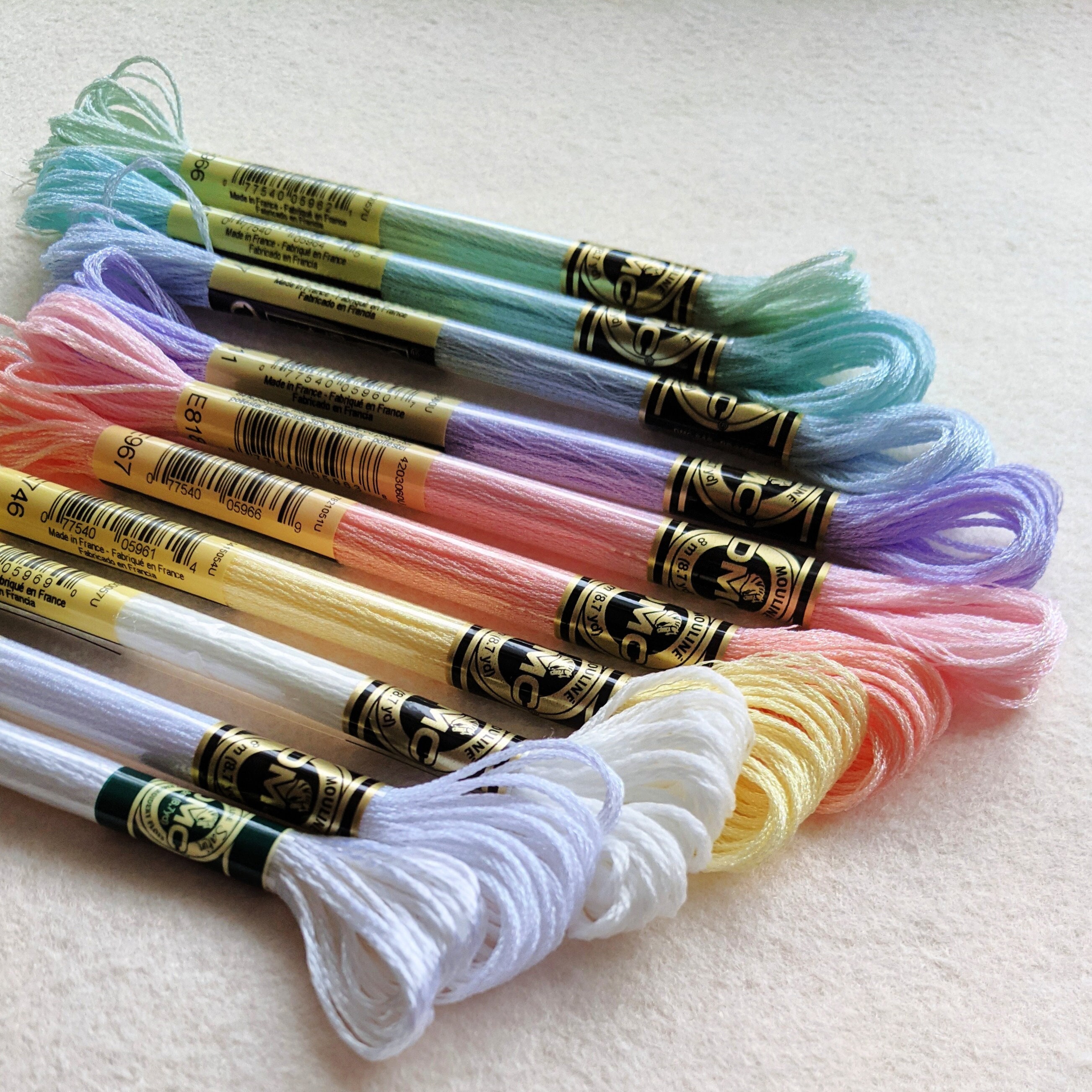 DMC Light Effects Shimmer Embroidery Thread Pastels and - Etsy