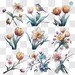 Spring Flower Watercolor Clipart Set - Instant Download - Tulips ...