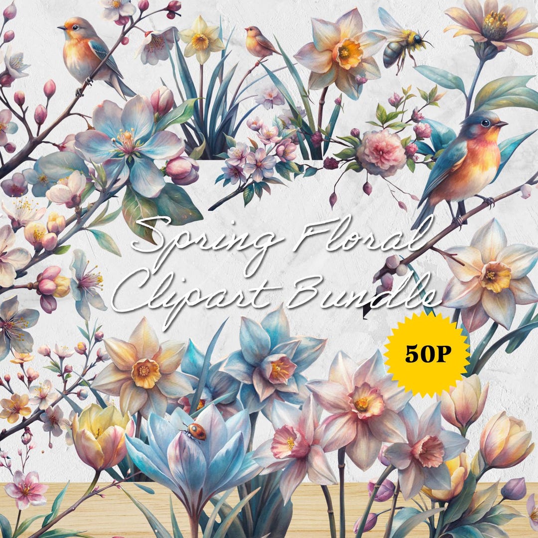 Spring Flower Watercolor Clipart Set - Instant Download - Tulips ...