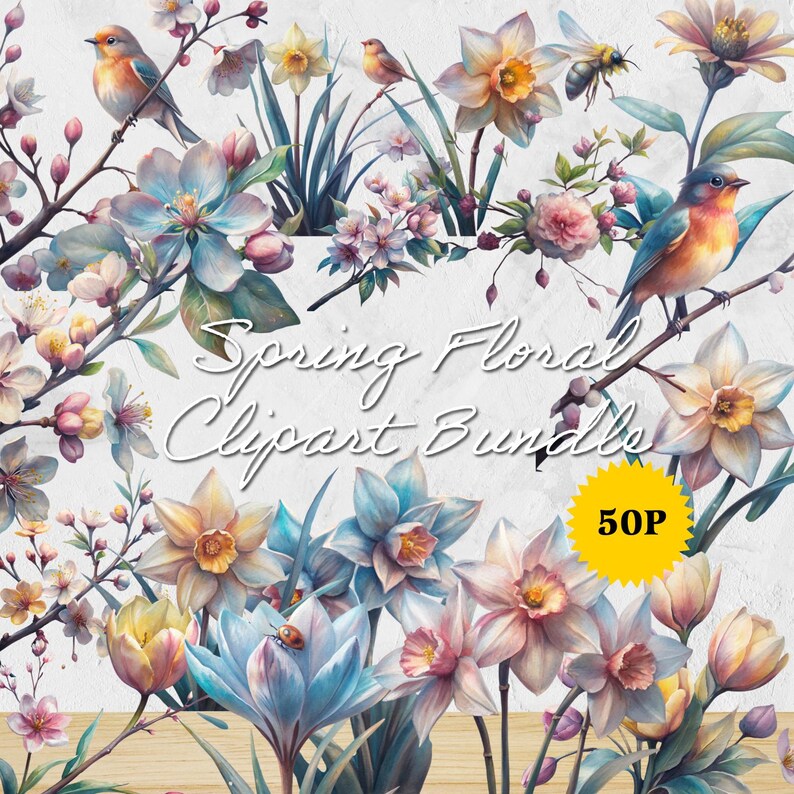 Spring Flower Watercolor Clipart Set - Instant Download - Tulips ...