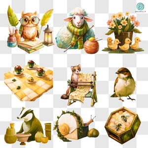 Cottagecore Animal Clipart | Forest Animals PNG | Rustic Nursery Art ...