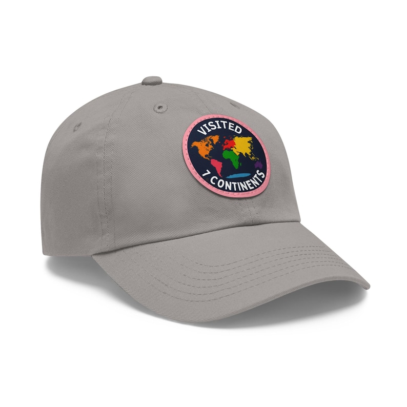 Visited All Seven Continents Hat With Leather Patch - Travel Inspired ...
