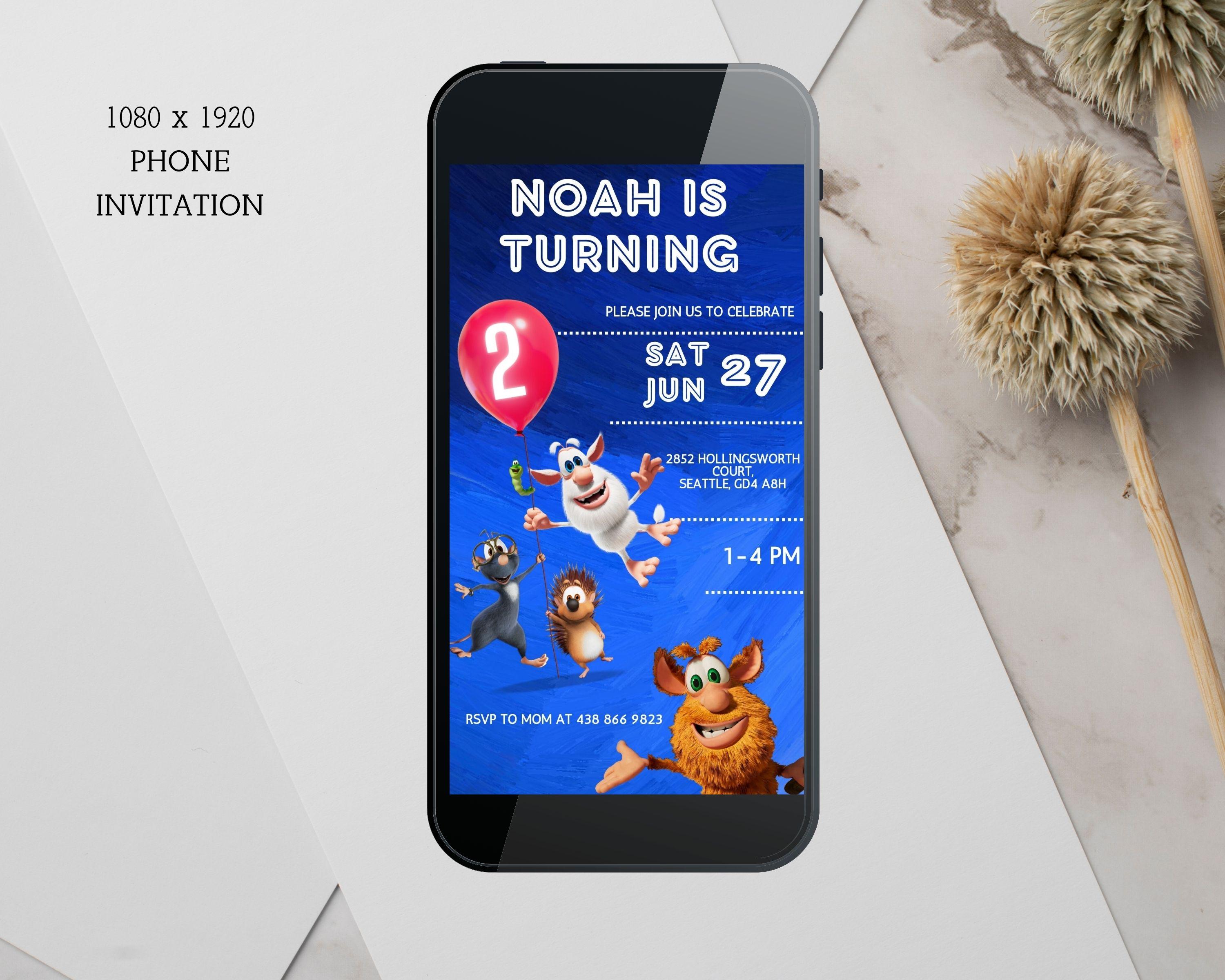 Booba Personalized Birthday Invitation | Personalized Toddler Birthday ...
