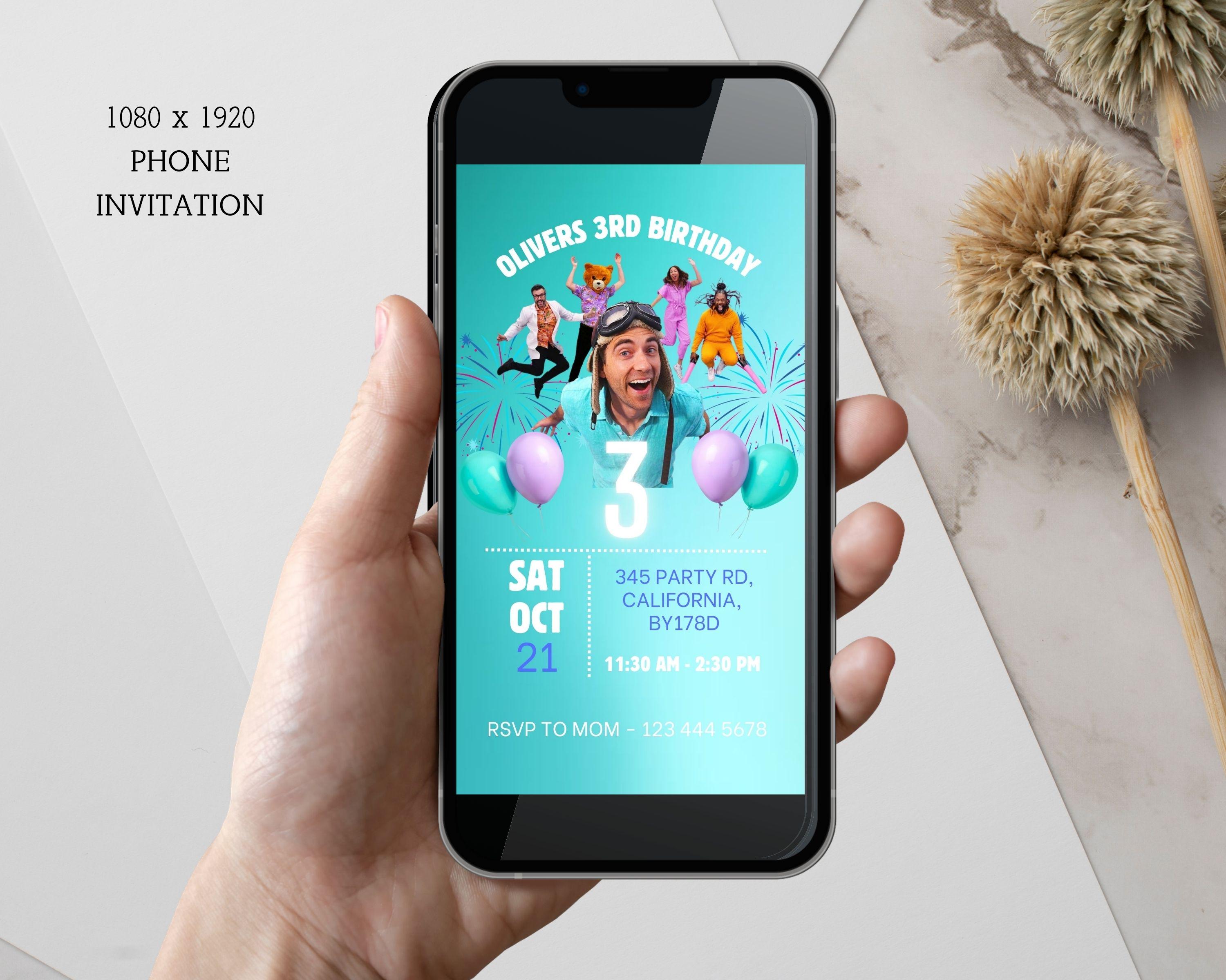 Danny Go Personalized Kids Birthday Invitation | Custom Digital Party ...