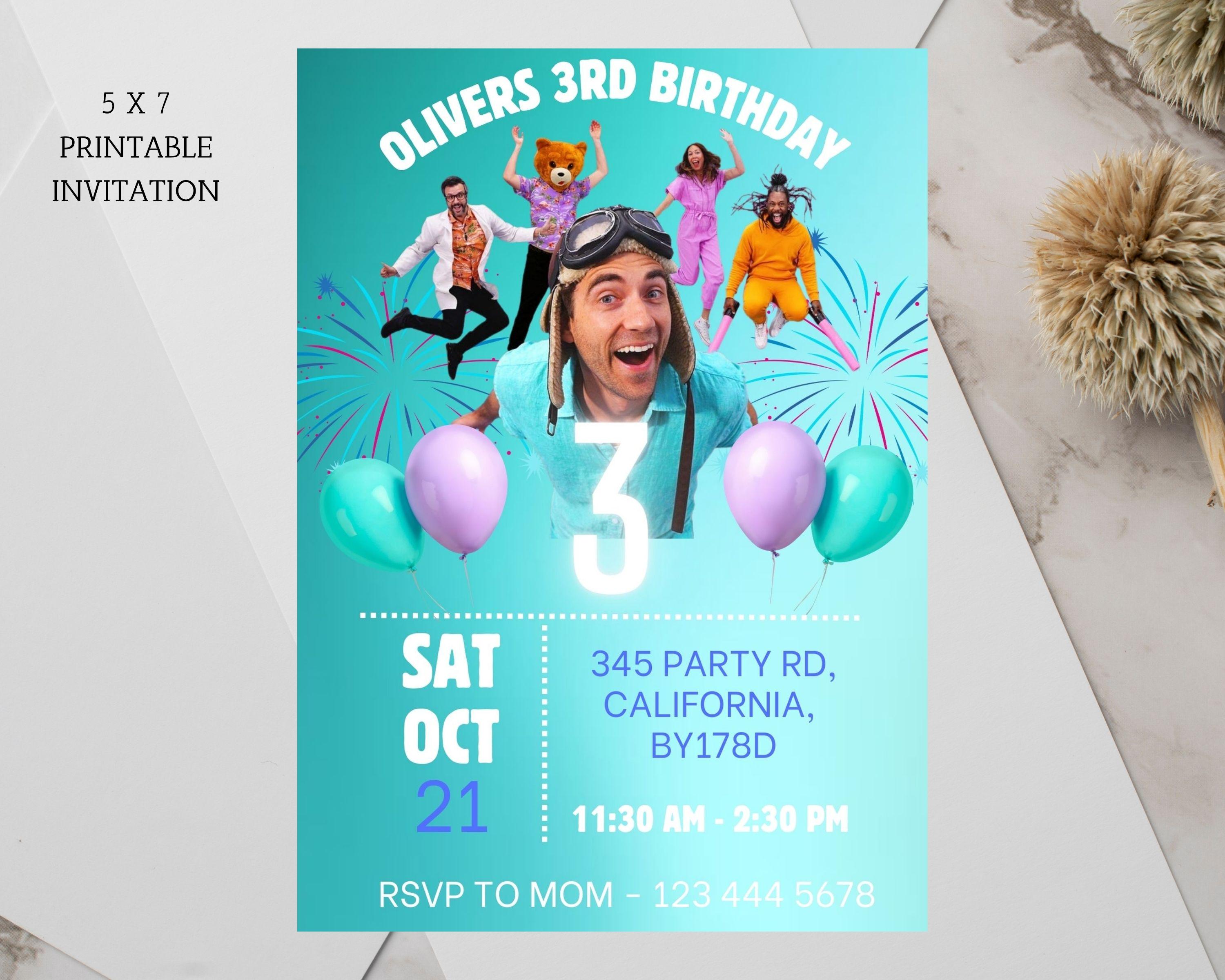 Danny Go Personalized Kids Birthday Invitation | Custom Digital Party ...