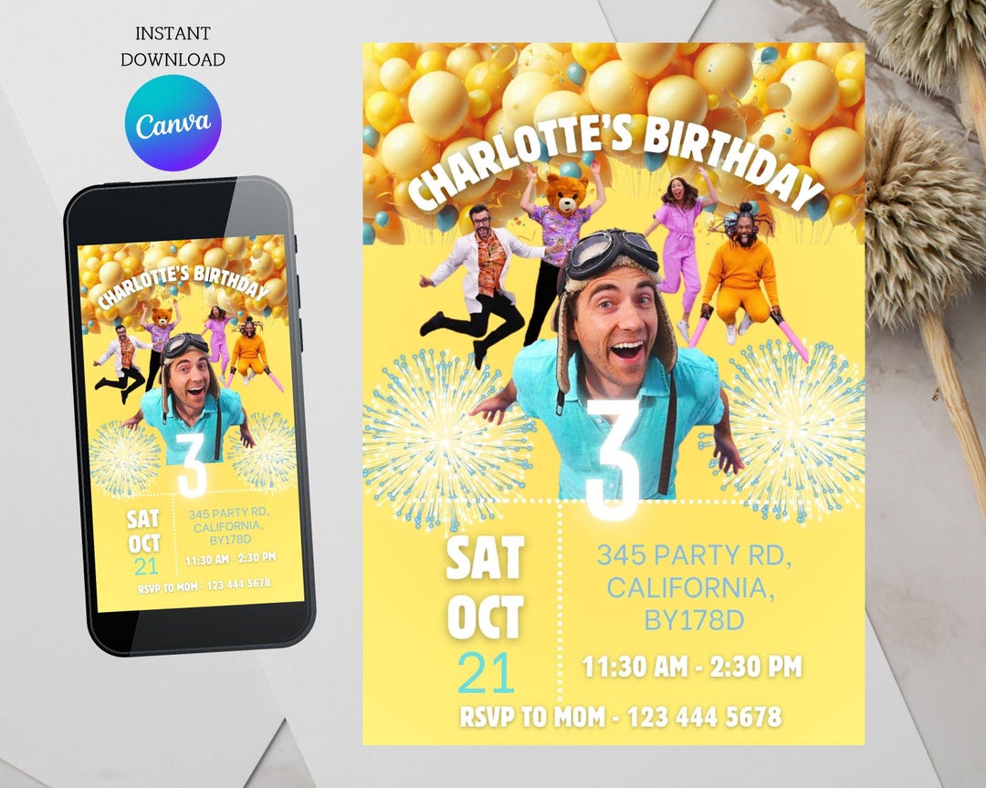 Danny Go Birthday Invitation: Custom Printable Party Invite (digital ...