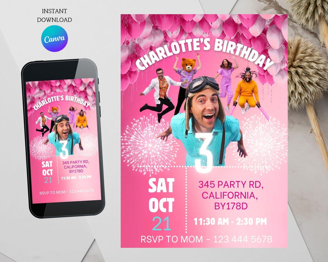 Danny Go Birthday Invitation: Custom Printable Party Invite (digital ...