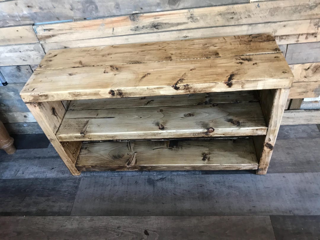 Rustic Farmhouse Reclaimed Pine Wood Shoe Rack - Etsy