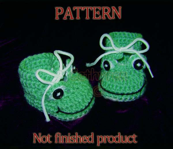 Baby Boy Frog Booties Instant Download Crochet Pattern - Etsy