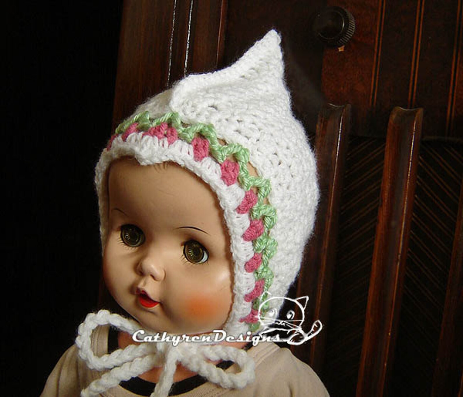 Little Girl Pixie Floral Bonnet 5 Sizes New Born to Young - Etsy