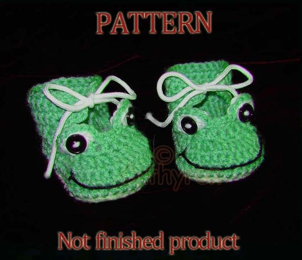 Baby Boy Frog Booties Instant Download Crochet Pattern - Etsy