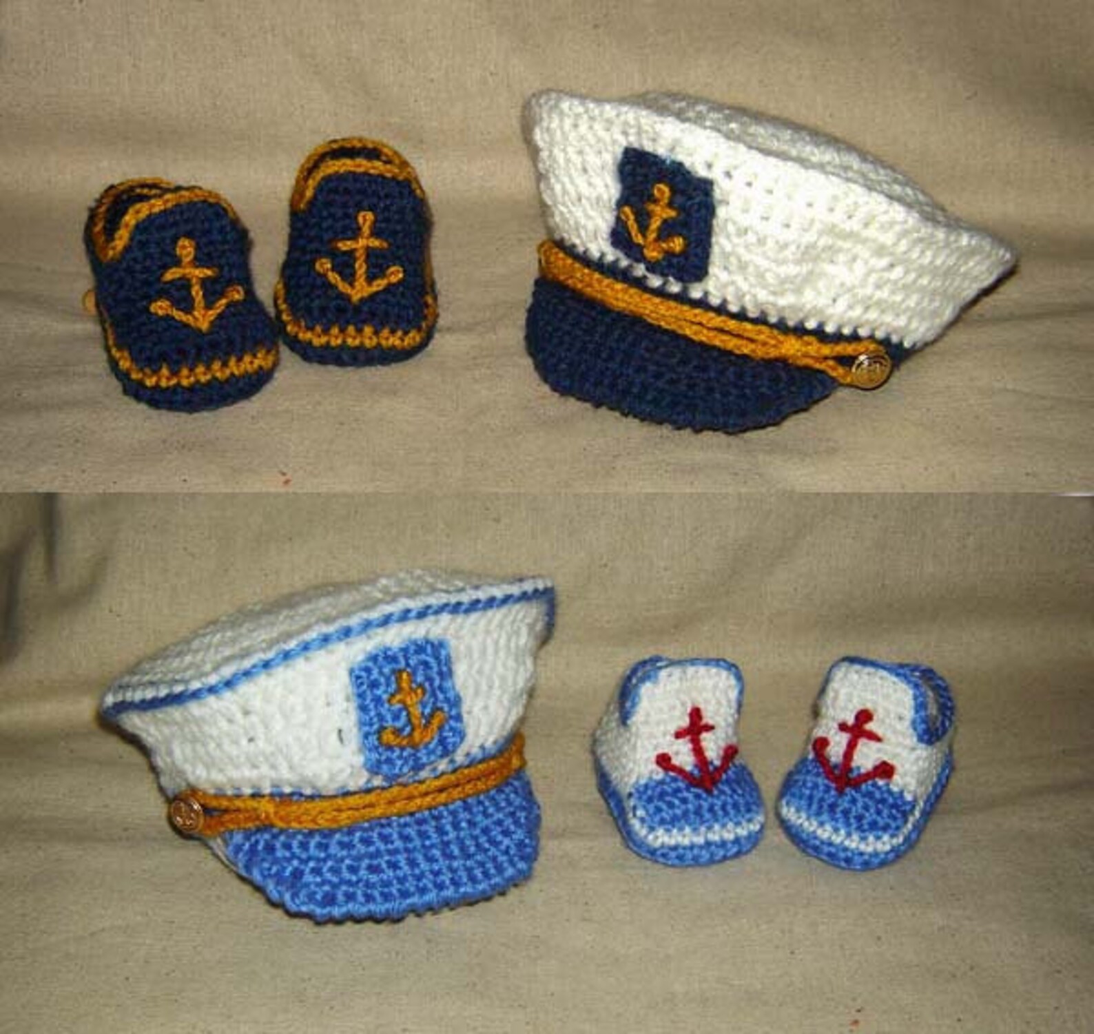 Little Captain Hat Tie and Booties for Newbornbabytoddler - Etsy